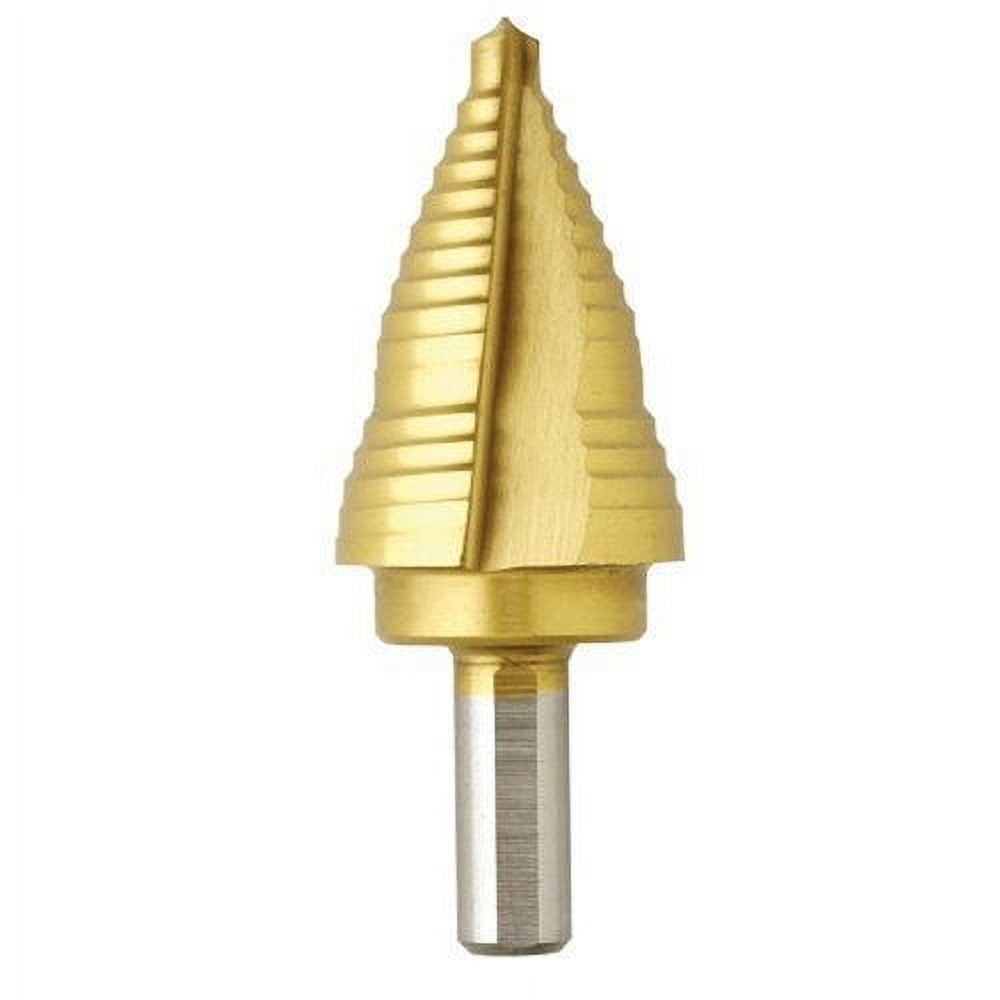 BOSCH Titanium Coated Step Drill Bit, For 1/2" & 3/4" Conduit, 3/8 ...