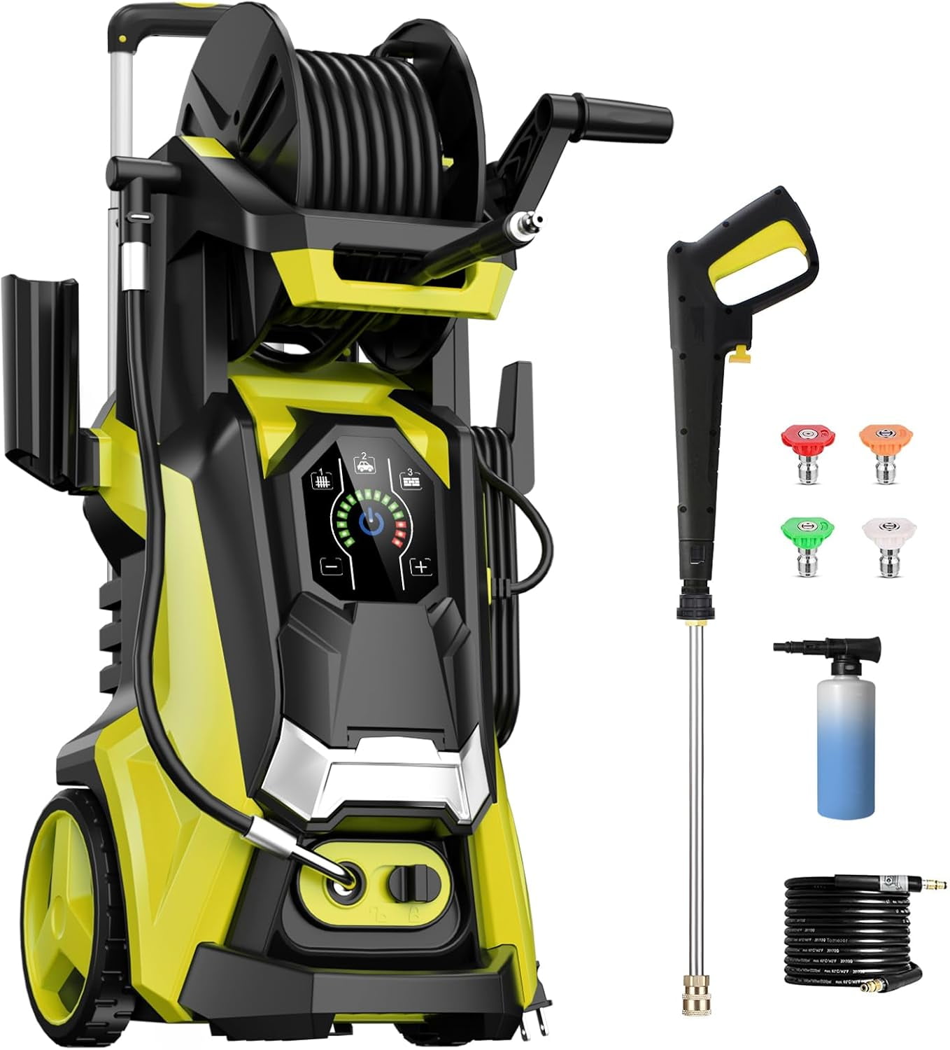 BOSEN Electric Power Washer, 1630 PSI 1.45 GPM Pressure Washer with 4 Quick Connect Nozzles ...