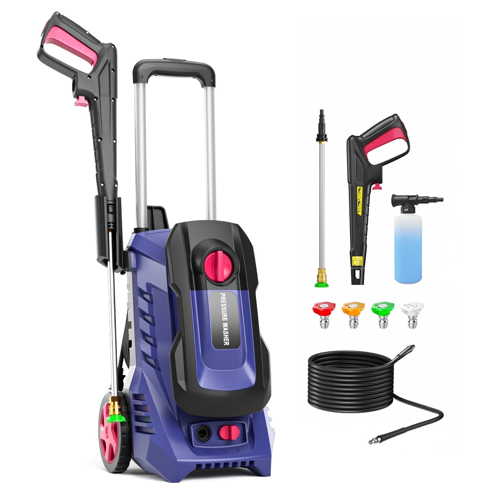 BOSEN Electric Pressure Washer 3500PSI 2.5 GPM Power Washer with 25 ...