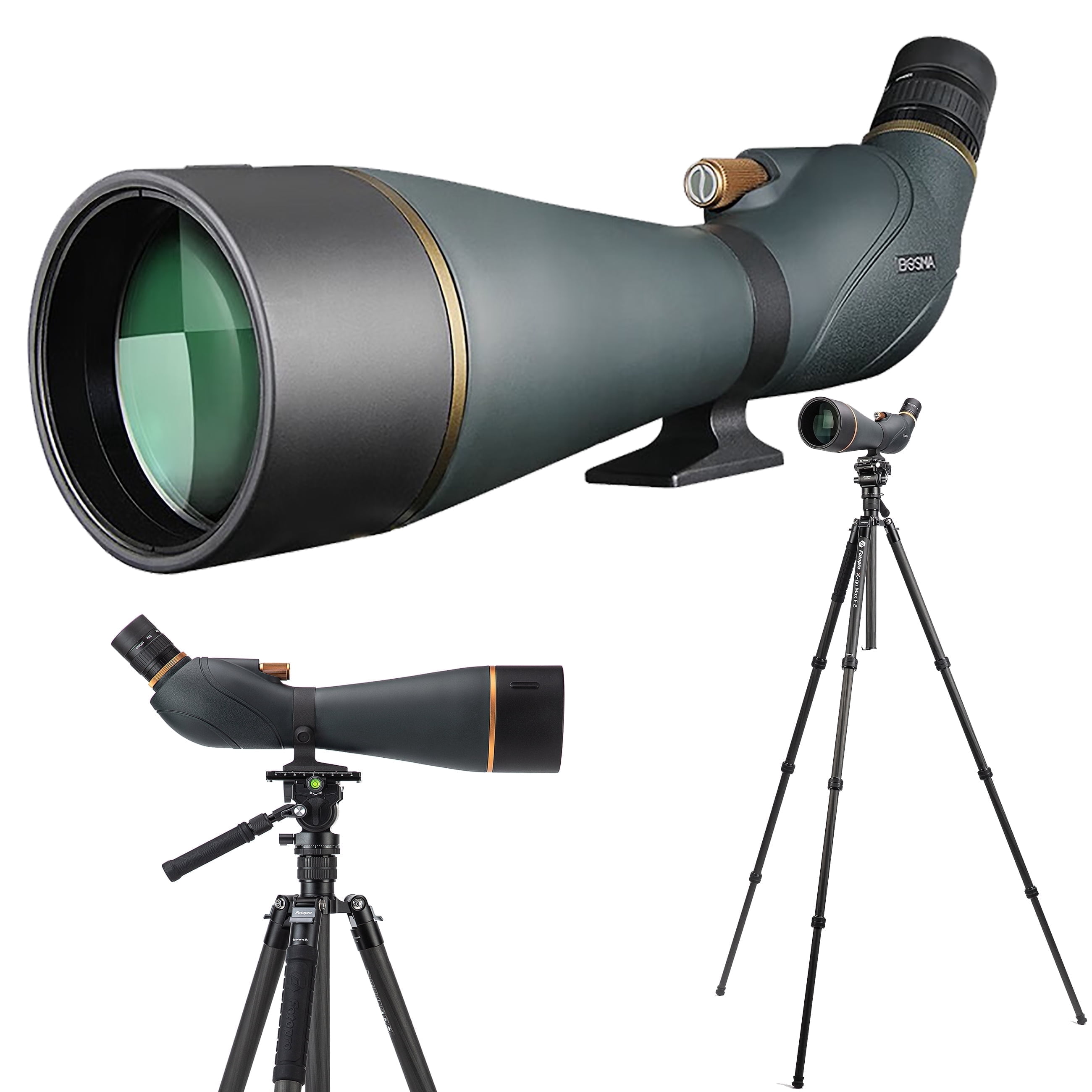 BOSMA 25-75x100 Nitrogen-Filled Spotting Scope with Fotopro X-Go Max E ...
