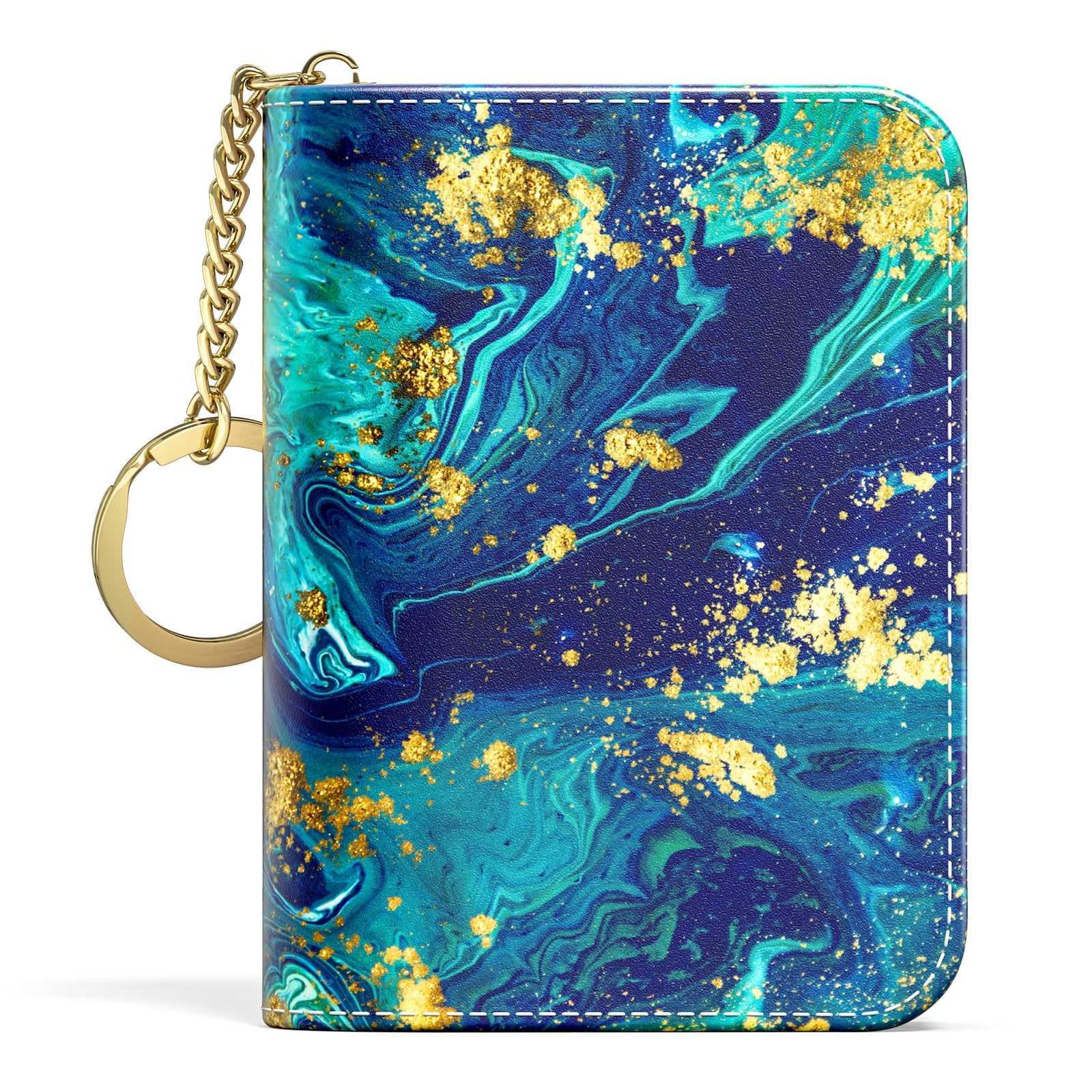 BOSOBO Credit Card Holder RFID Wallet Unisex Card Wallet, Ocean Marble ...