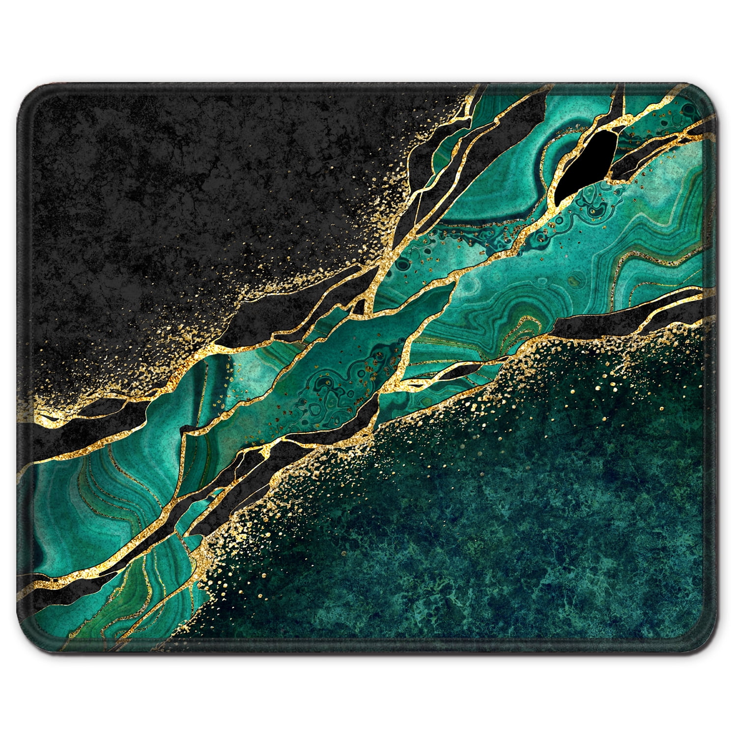 BOSOBO Anti-Slip Mouse Pad, Teal Marble, Durable Edges, for Gaming ...