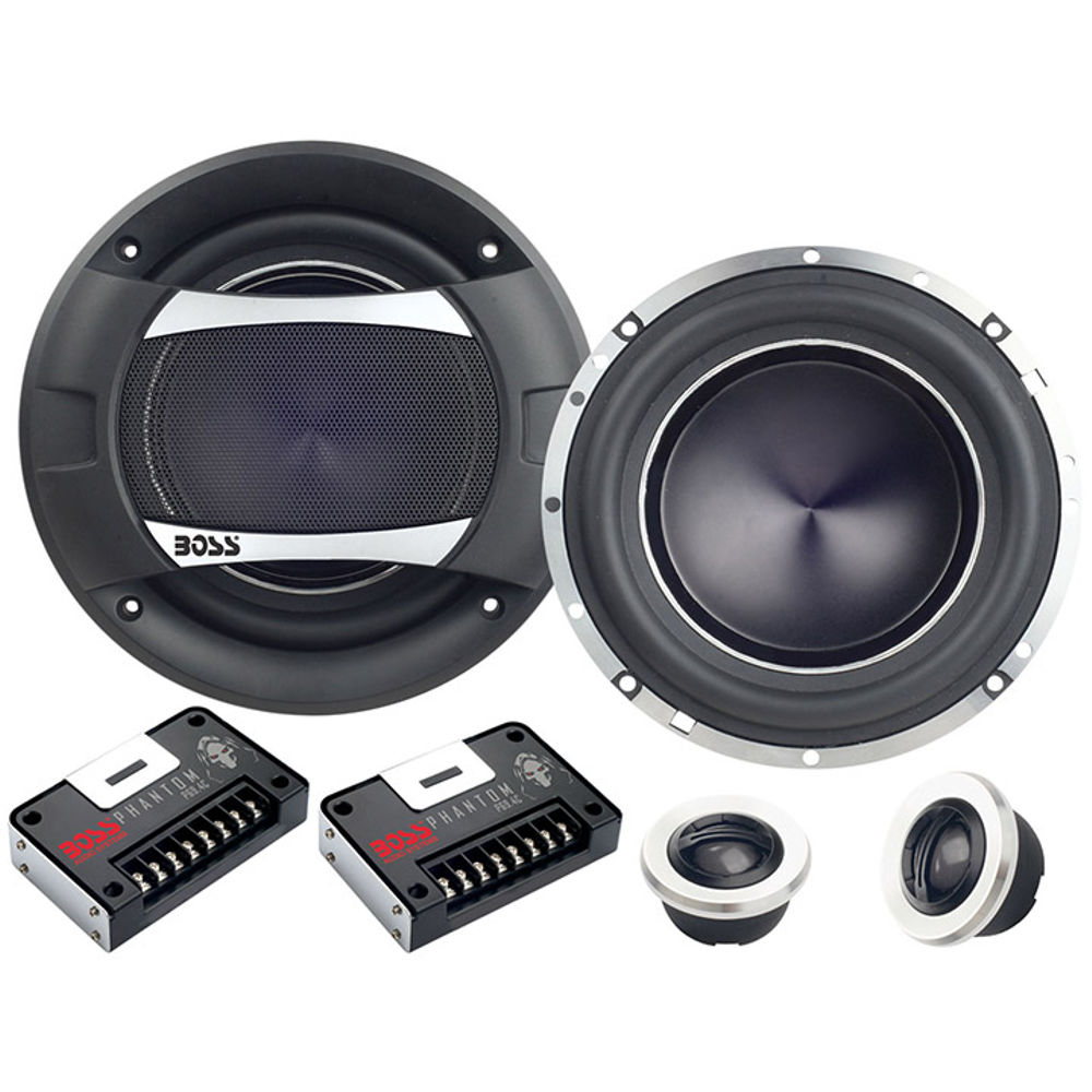 BOSS 6.5" 2-Way Diecast Phantom Series Component Speaker System ...