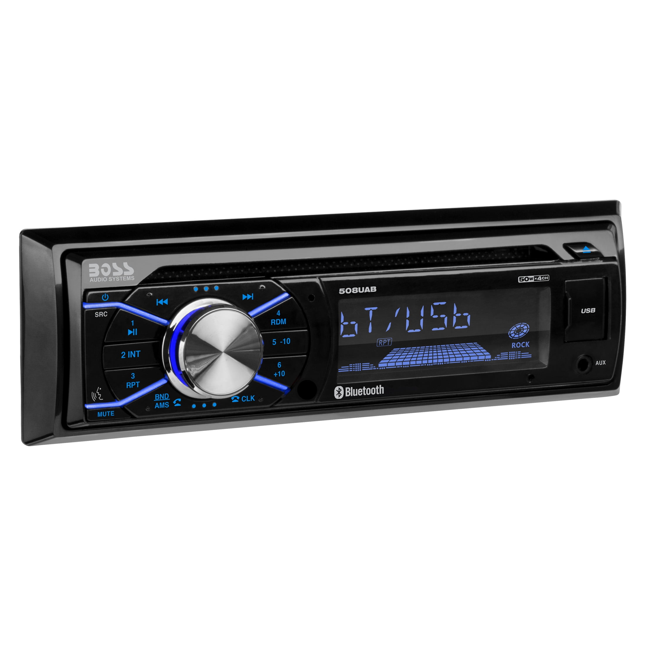Boss 508UAB Single Din Stereo: Bluetooth Audio/Calling, CD/MP3, Built ...