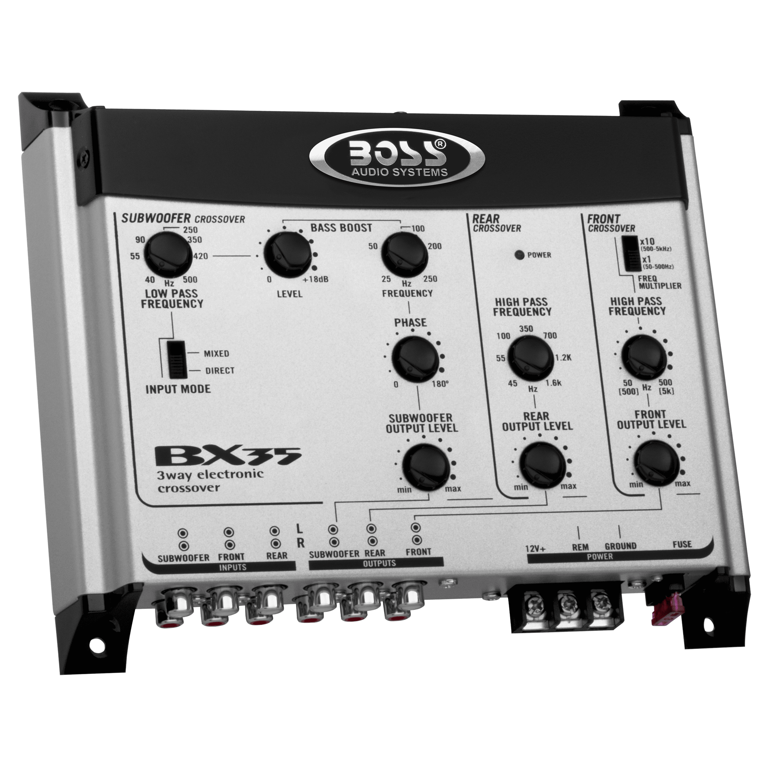 BOSS BX35 3-Way Car Electronic Crossover, Pre-Amp, Fine Tune Speaker ...