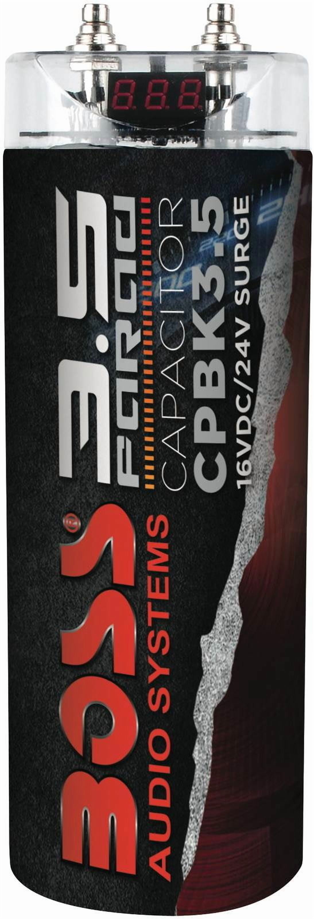 BOSS Audio Systems CPBK3.5 Car Audio Capacitor - 3.5 Farad, Energy ...
