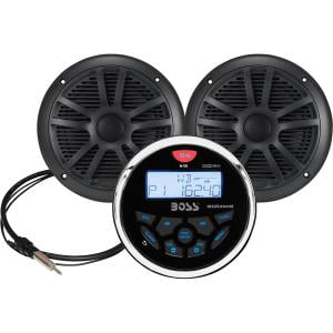 BOSS Audio Systems Marine Gauge Receiver Speakers, Bluetooth ...