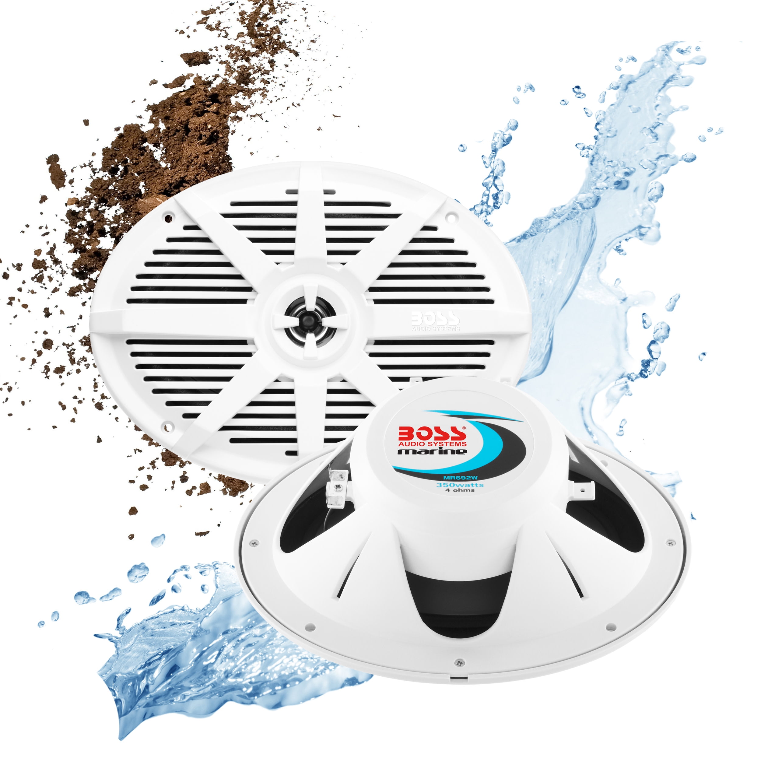 BOSS Audio Systems MR692W Marine 6” x 9” Speakers, 350 Watts Per Pair, 2 Way - Walmart.com