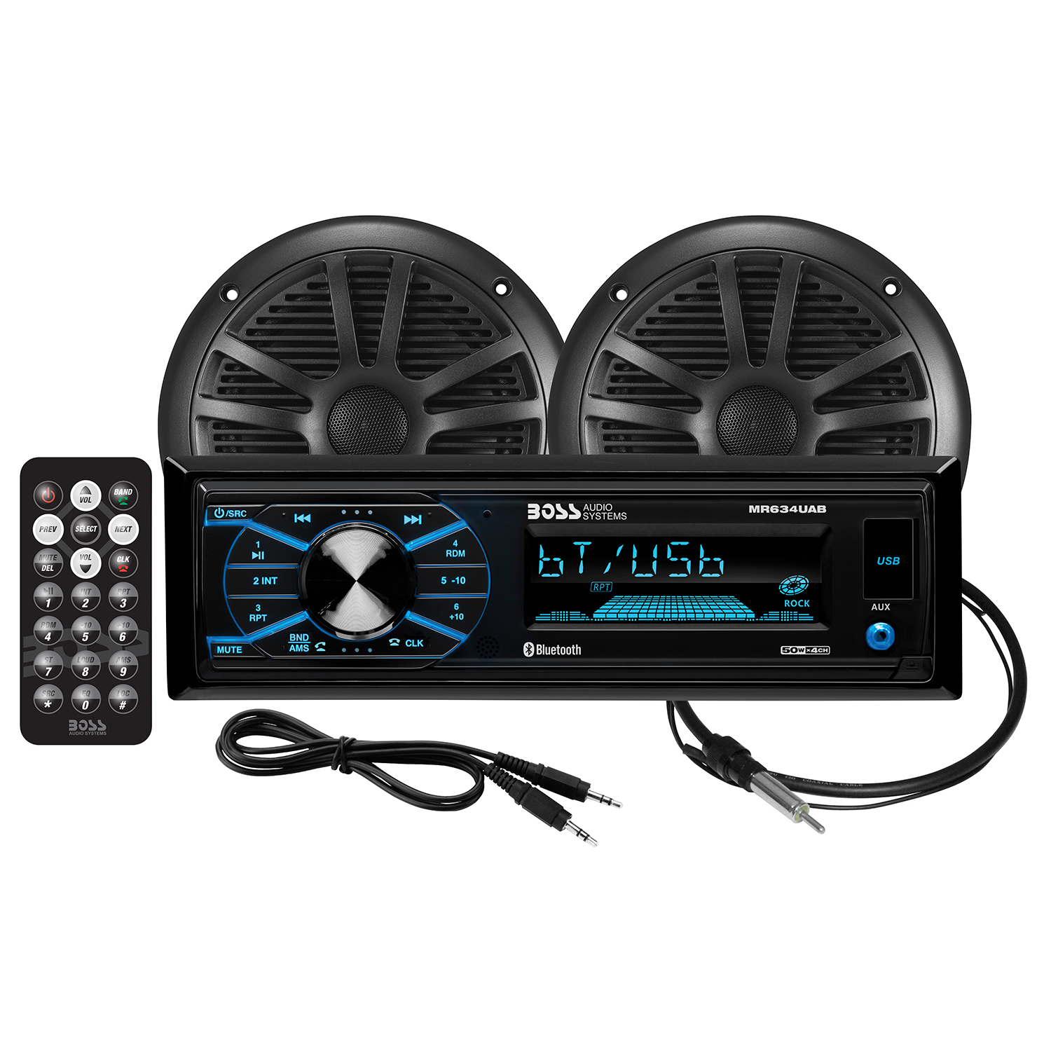 PYLE PLMR61W 6.5" 120W Marine/Boat Car Waterproof Full Range Audio ...