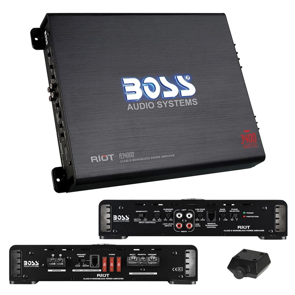 BOSS Audio Systems Riot Series Car Audio Subwoofer Amplifier - Walmart.com
