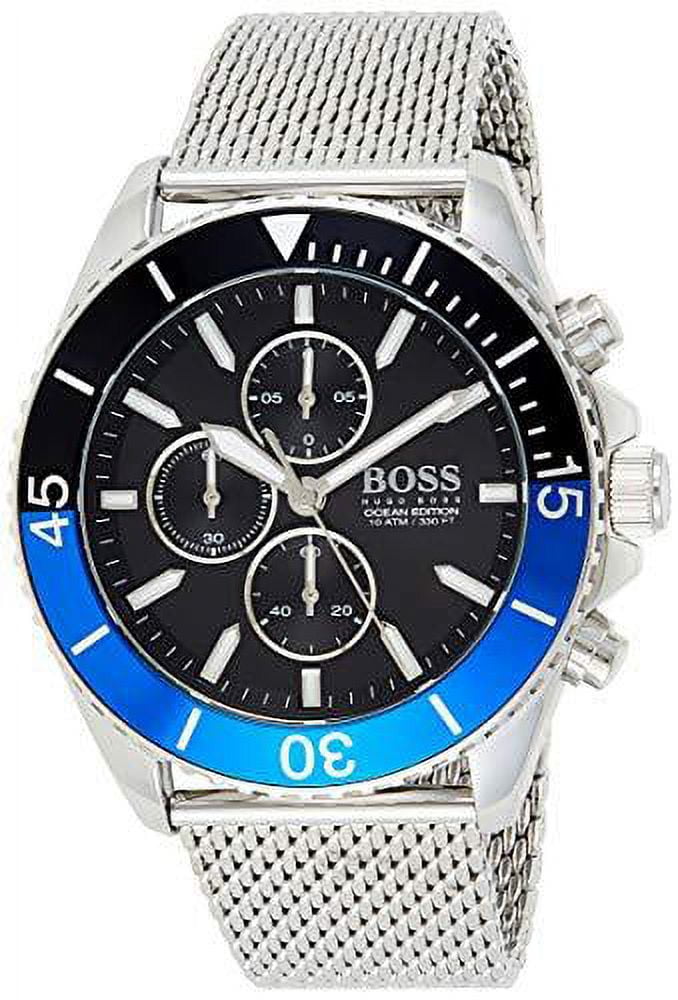 BOSS | Men's Ocean Edition | Steel Mesh Bracelet | Black Dial | 1513742 ...