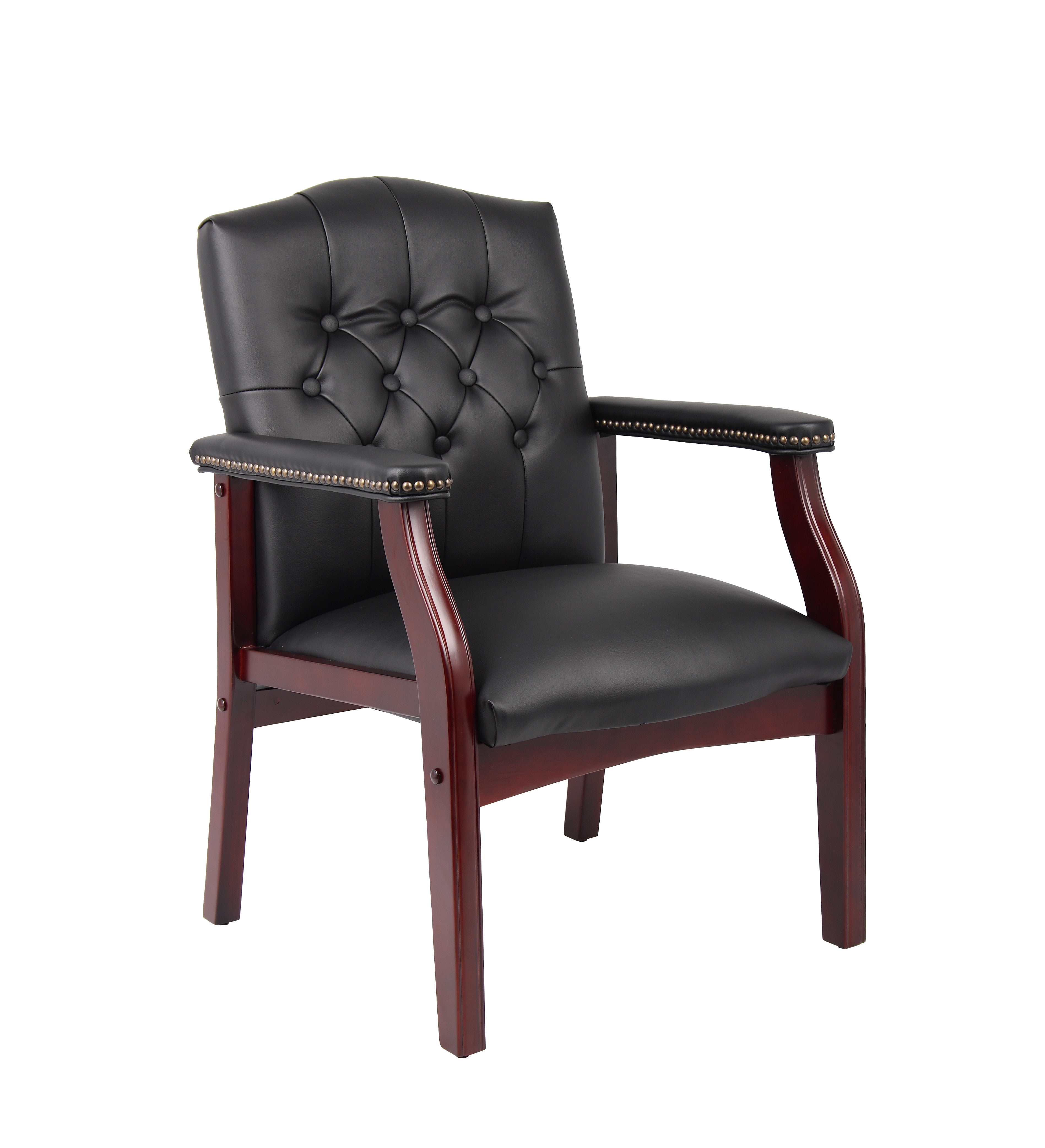 BOSS Office Products B959-BK Ivy League Executive Guest Chair - Black ...