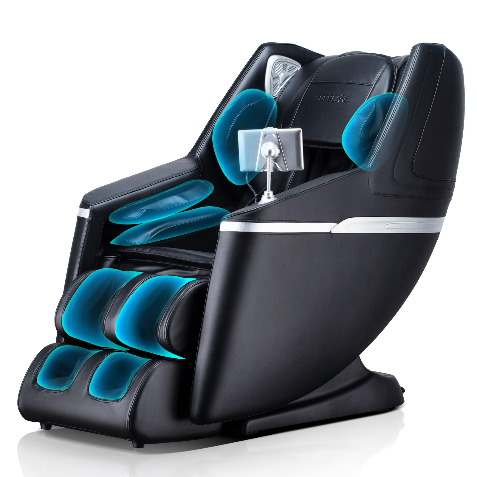 Accreate Massage Chair Leather Zero Gravity Full Body Massage Recliner With Foot Rollers