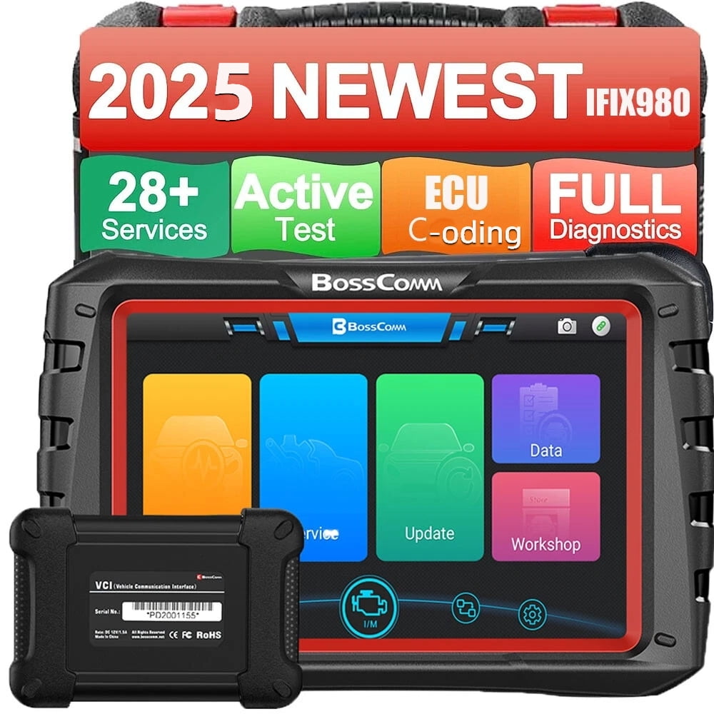 BOSSCOMM IFIX980 OBD2 Scanner, Full System Bidirectional Diagnostic ...