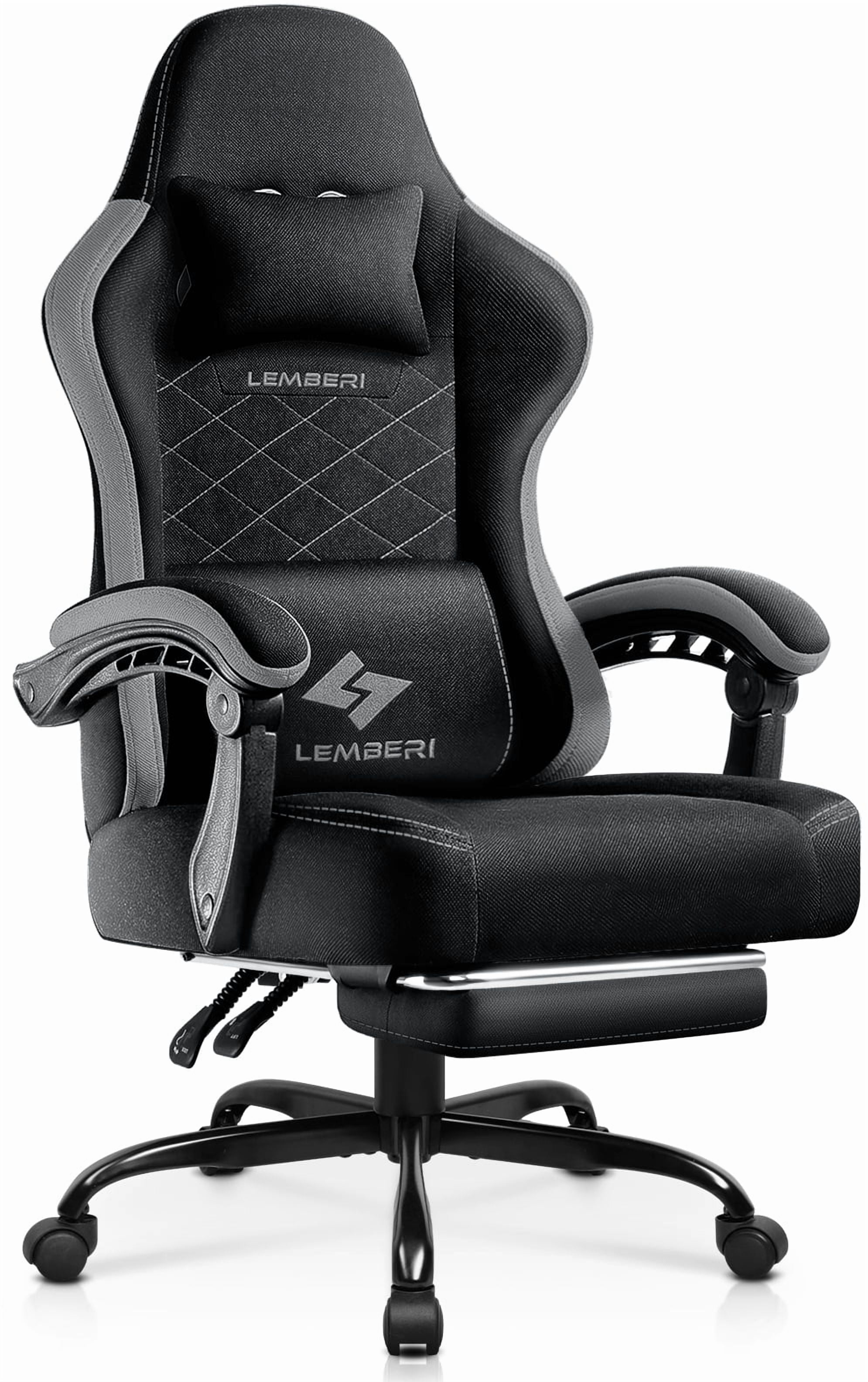 BOSSIN Gaming Chair, Fabric Big and Tall Video Game Chairs for Adults ...