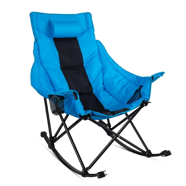 BOSSIN Portable Oversized Rocking Camping Chair for Adults,Outdoor ...