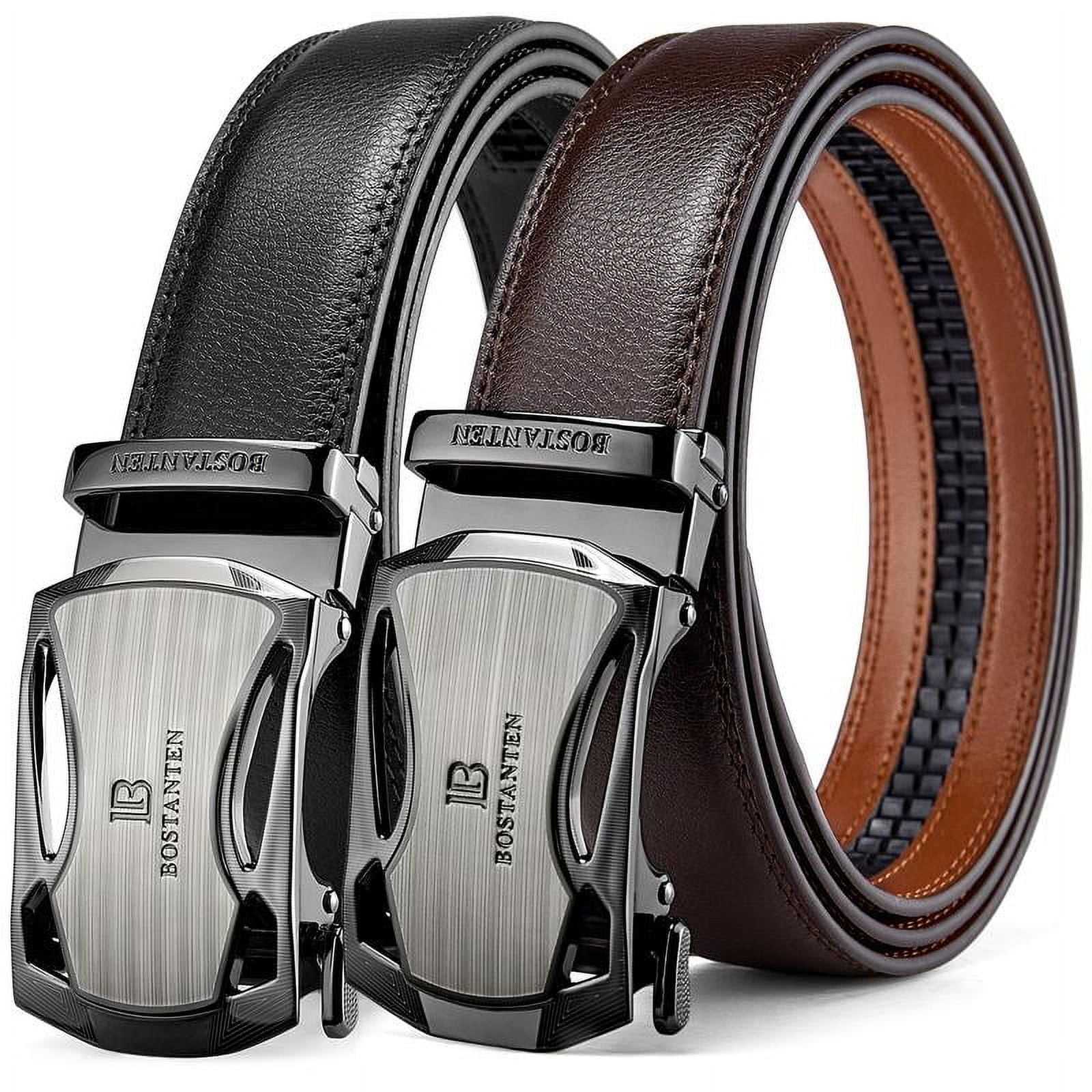 BOSTANTEN Mens Belt Leather Ratchet Easy Release Belt For Men Designer ...