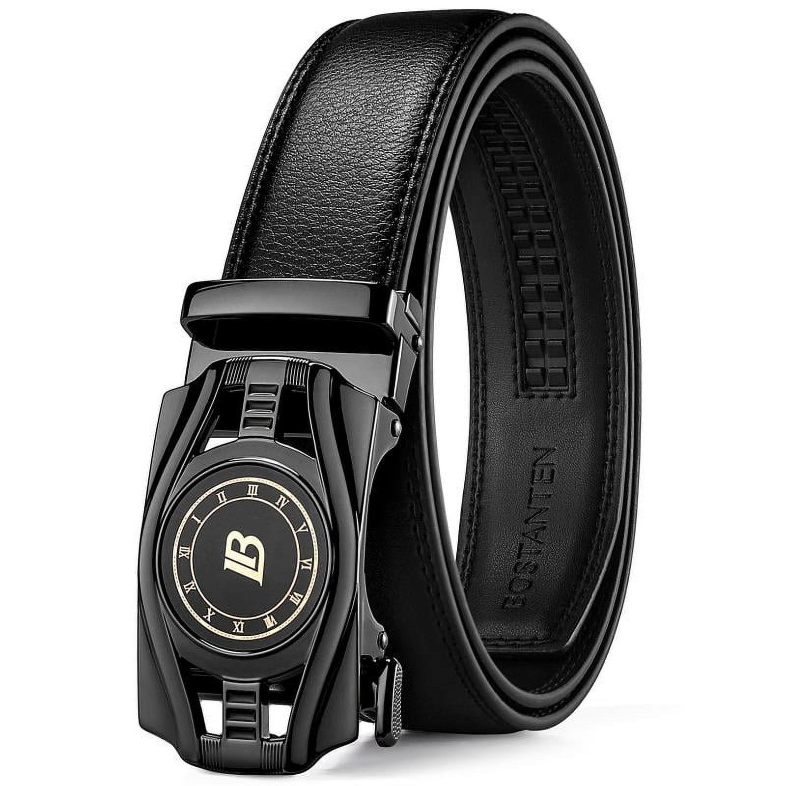 BOSTANTEN Mens Belt Leather Ratchet Easy Release Belt For Men Designer ...