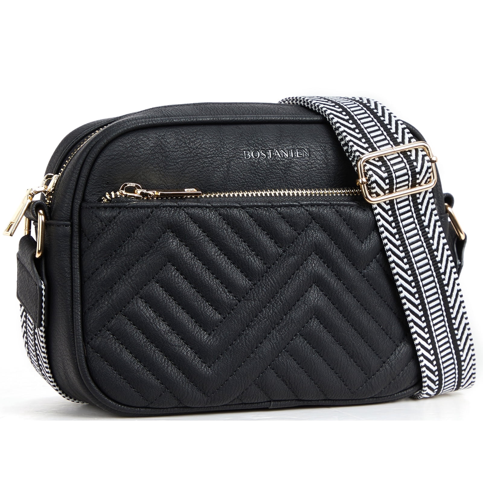 BOSTANTEN Quilted Crossbody Bags for Women Vegan Leather Purses Small ...