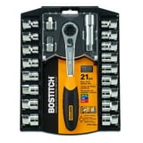 BOSTITCH BTMT72286 21-Piece 3/8-Inch Pass Thru Socket Set - Walmart.com