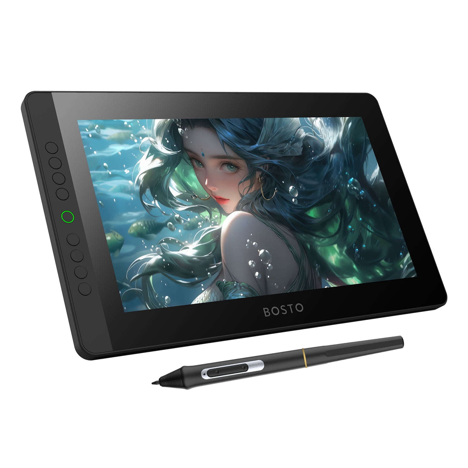 BOSTO BT-13HDK Portable Graphics Drawing Tablet 13.3 Inch H-IPS LED Screen Display Anti-glare ...