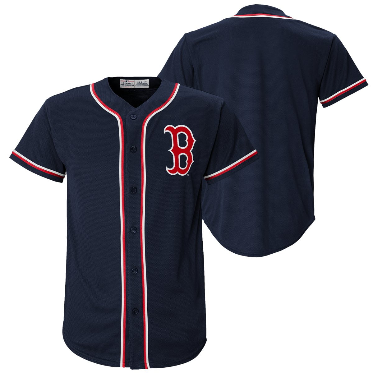 BOSTON RED SOX Boys Primry Color Synthetic Vee Short Sleeve Jersey ...