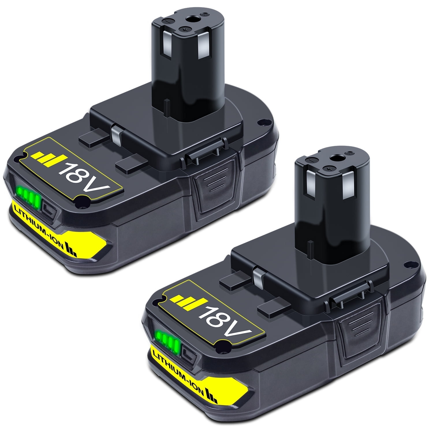 2packs 18V 3.5Ah Battery Replacement for Ryobi 18V Battery P103 P104 ...