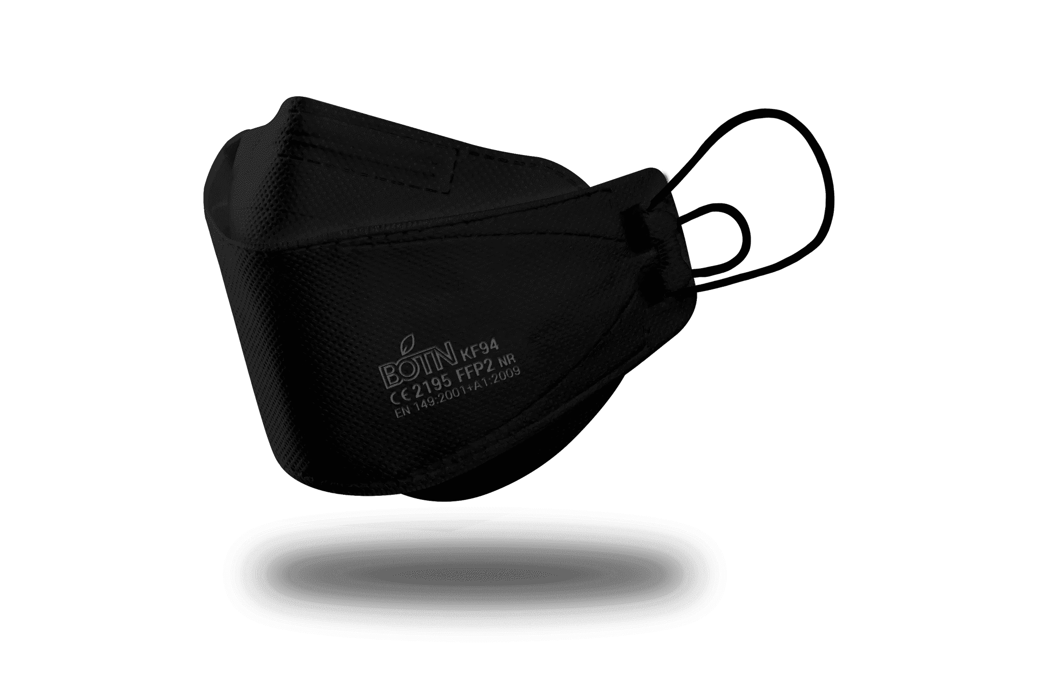 BOTN KF94 Face Mask - Adult / Adjustable / Black- 10 Count, Large ...