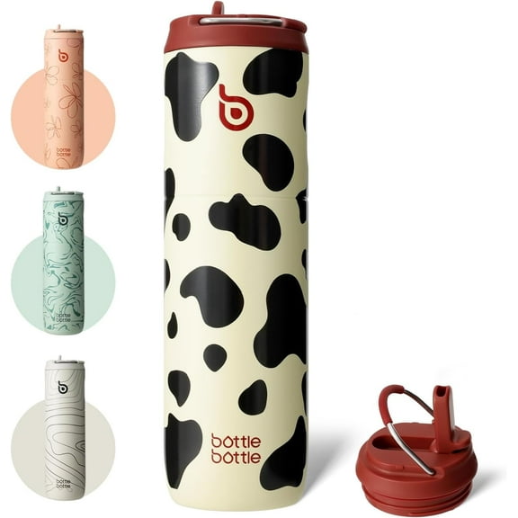 2-in-1 Stainless Steel Vacuum Insulated Water Bottle with Detachable ...