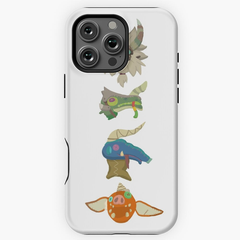 BOTW Masks Ancient Symbol Gamer Style iPhone Case 11 12 13 14 15 16 17 ...