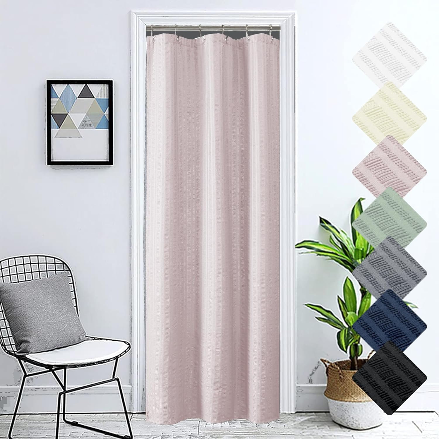 BOUCOA-Moga Stall Fabric Shower Curtain - Soft & Lightweight Small ...