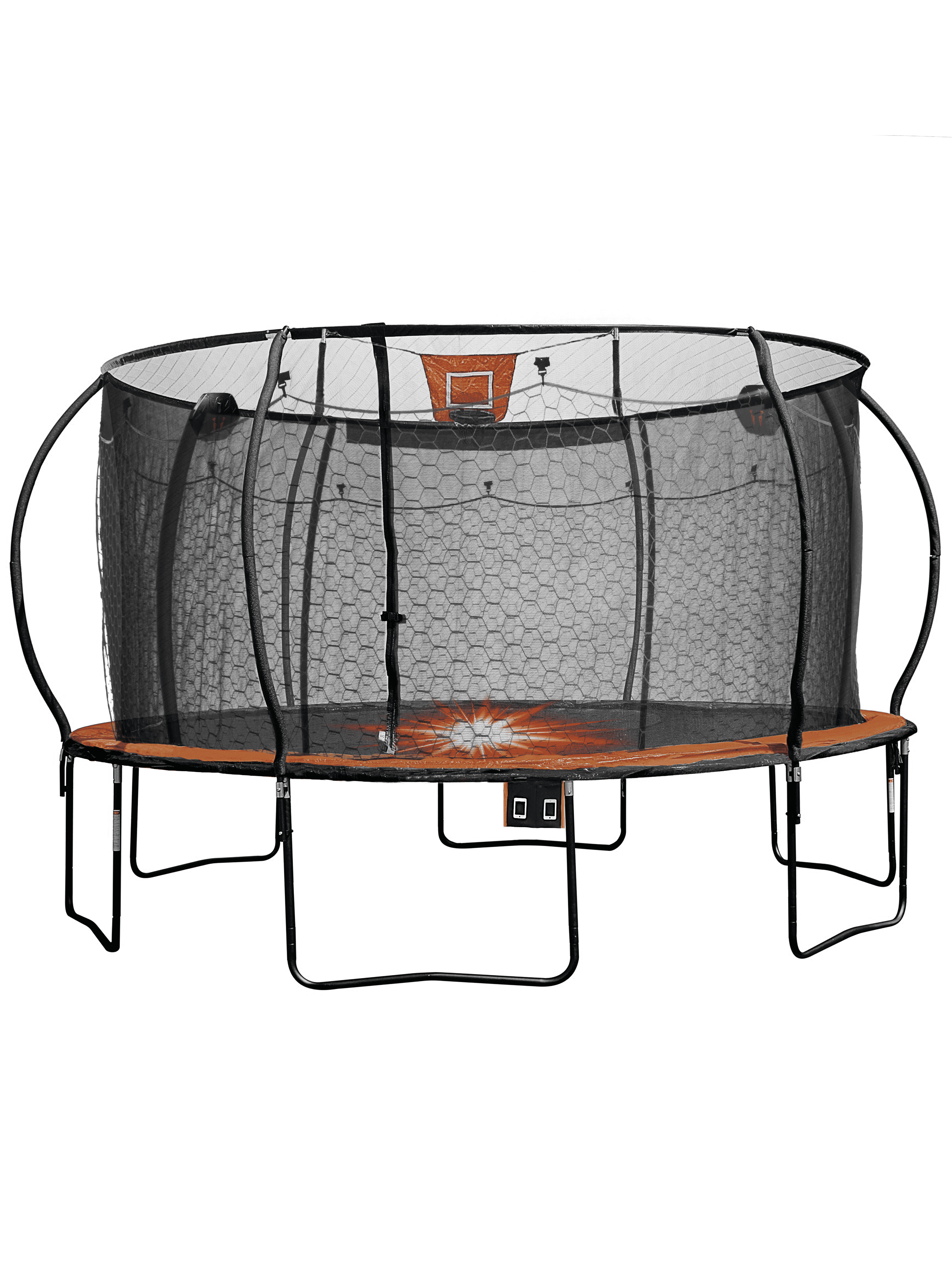 BOUNCE PRO 15FT TRAMPOLINE AND STEELFLEX ENCLOSURE COMBO SET WITH ...