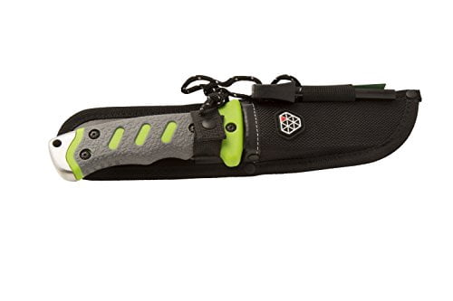 BOUNDARY Fixed Blade Outdoor Survival Knife, 4.5-inch Partially ...