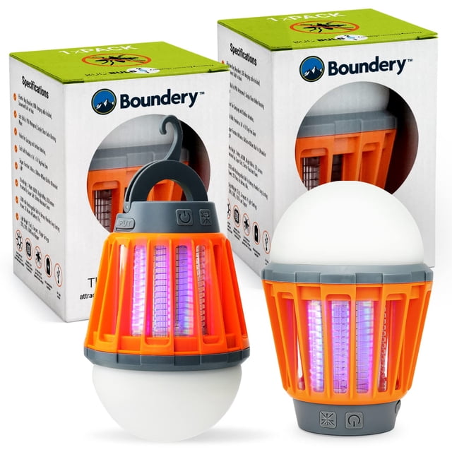 BOUNDERY Bug Zapper Bulb - 2-in-1 Waterproof, Rechargeable Bug Zapper ...