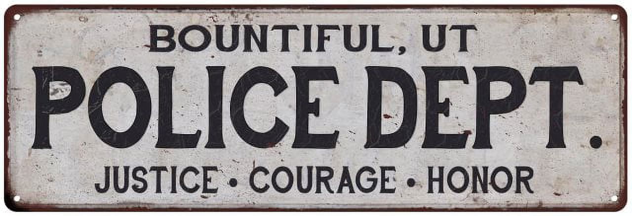 BOUNTIFUL, UT POLICE DEPT. Home Decor Metal Sign Gift 6x18 206180012853 ...