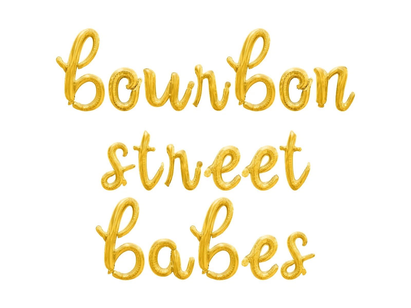 BOURBON STREET BABES Cursive Letter Balloon Banner - Bachelorette Party ...