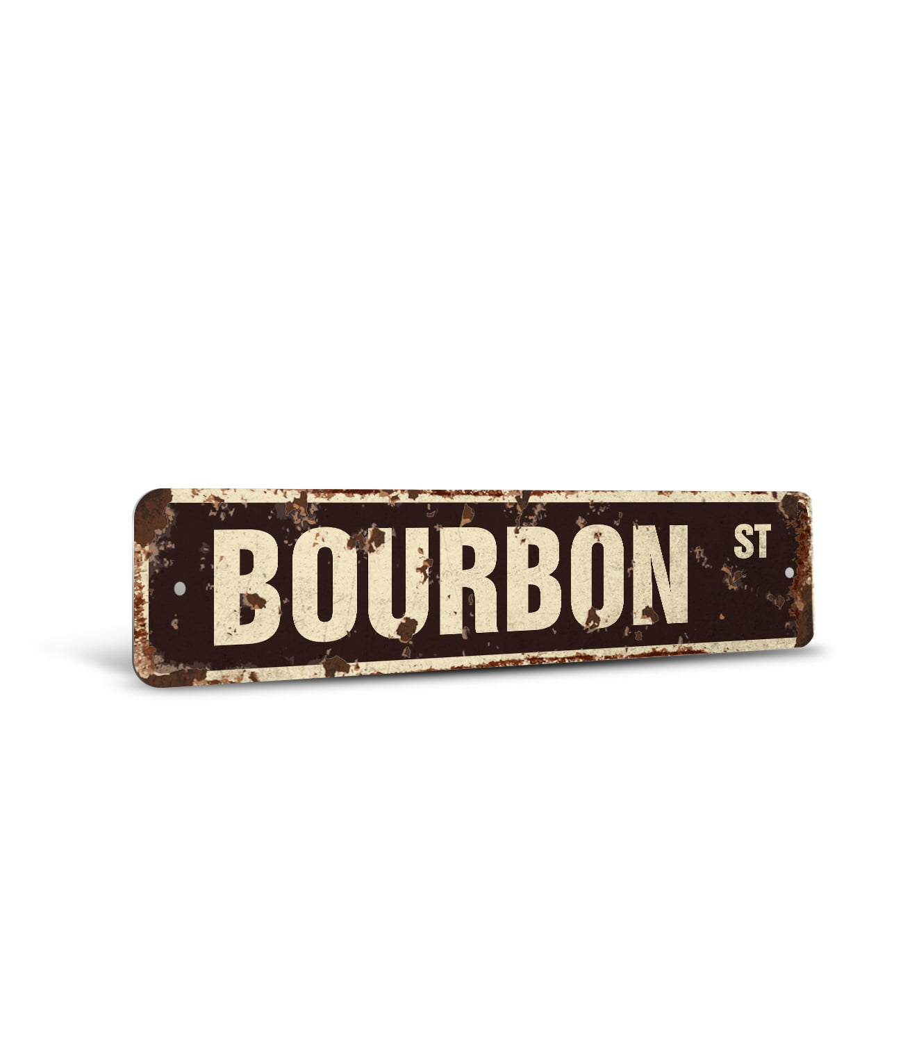 BOURBON Vintage Style Rustic Street Sign – Whiskey Drinker New Orleans ...