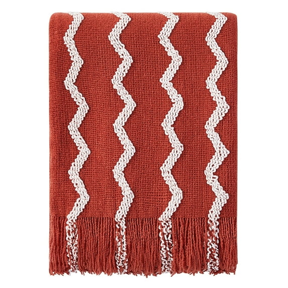 BOURINA Fluffy Chenille Knitted Fringe Throw Blanket Lightweight Soft ...