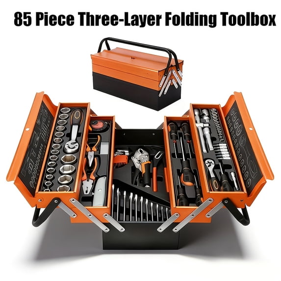 BOURVILL 85/52-piece Industrial Manual Repair Tool Set, Portable Metal ...