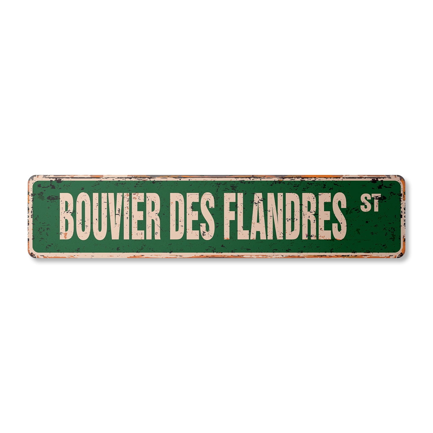 BOUVIER des FLANDRES Vintage Plastic Street Sign dog lover farm breeder ...