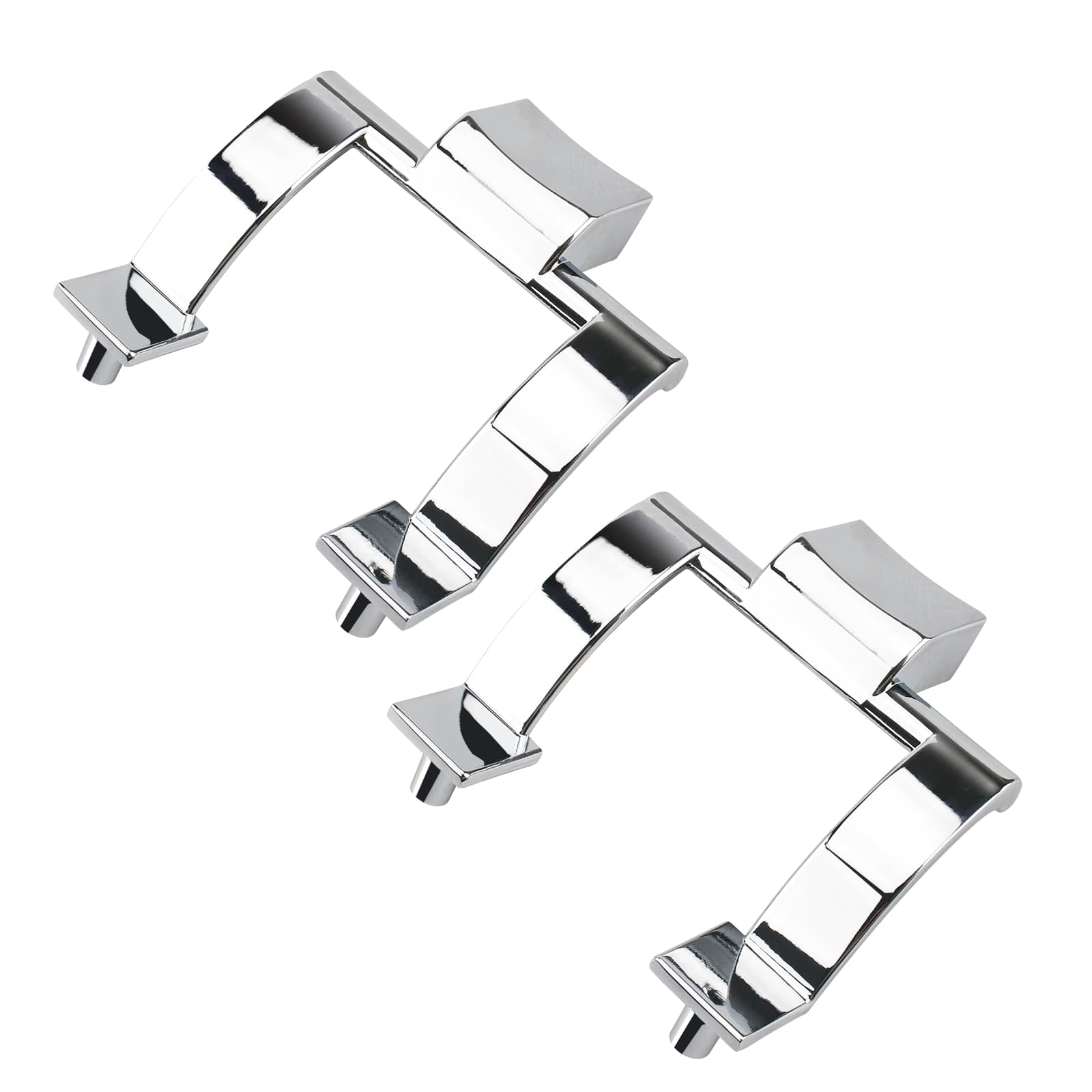 BOUYAO Towel Bar Brackets Set of 2 Chrome Shower Door Handles ...