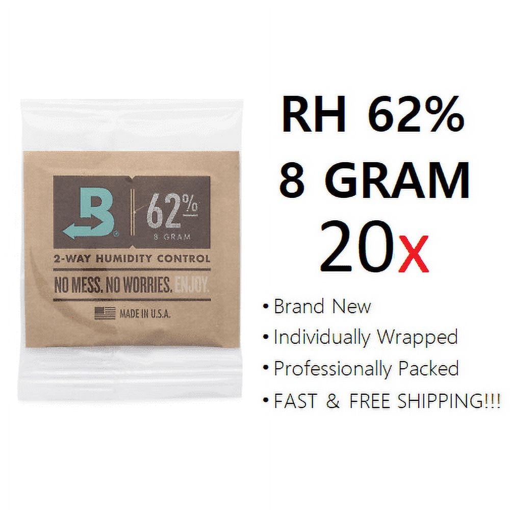BOVEDA 62% RH 8 Gram 20-Pack Humidity Control Packets, Moisture Absorber, Humidor Humidifier ...