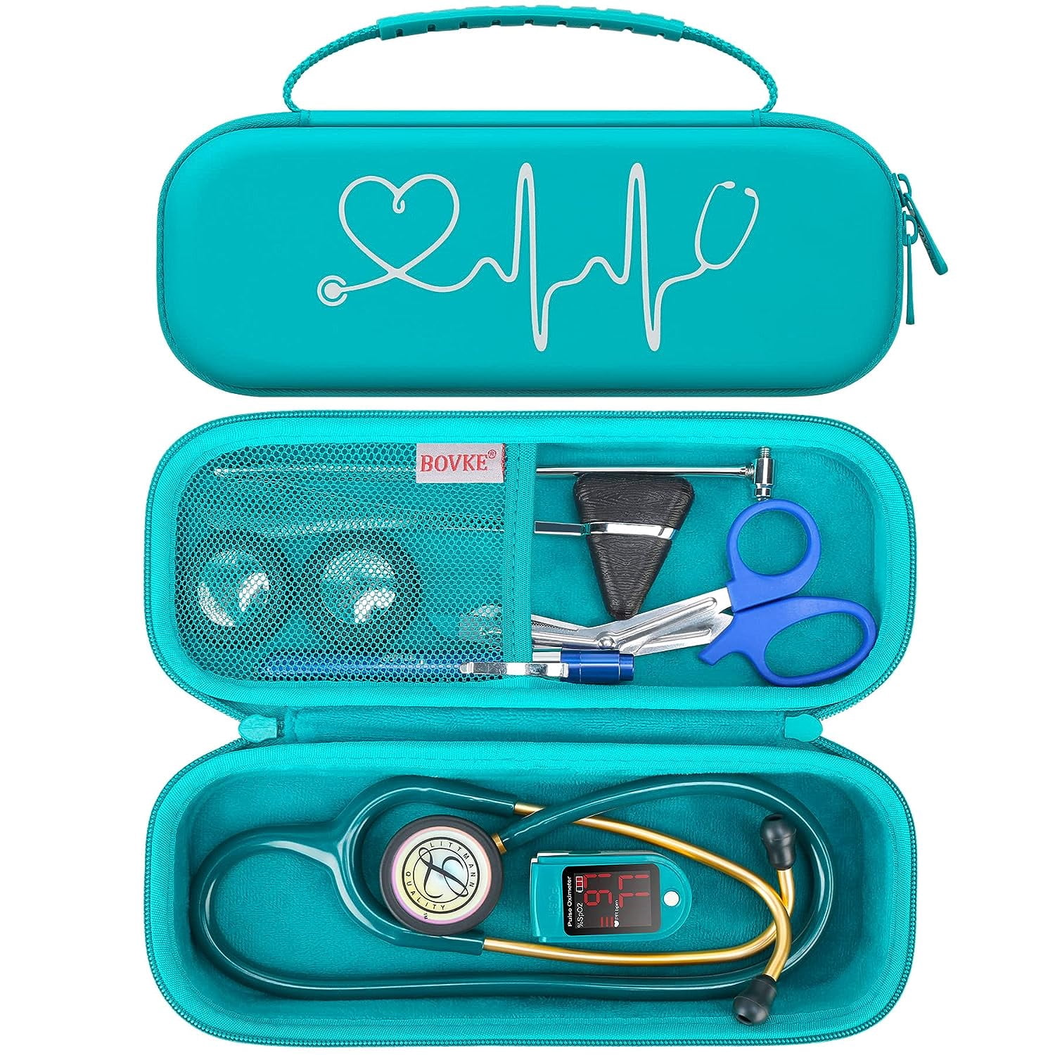 BOVKE Travel Stethoscope Case for 3M Littmann Classic III, Lightweight ...