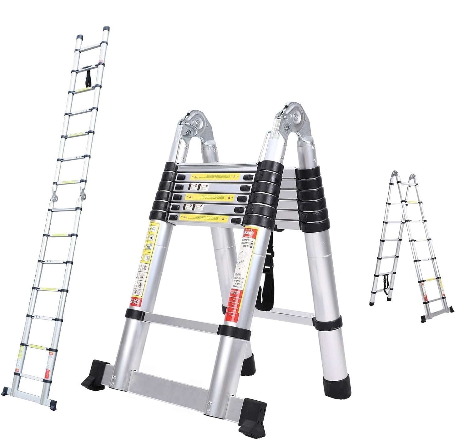 BOWEITI 14.5FT Multi-Purpose A-Frame Telescoping Extension Aluminum ...