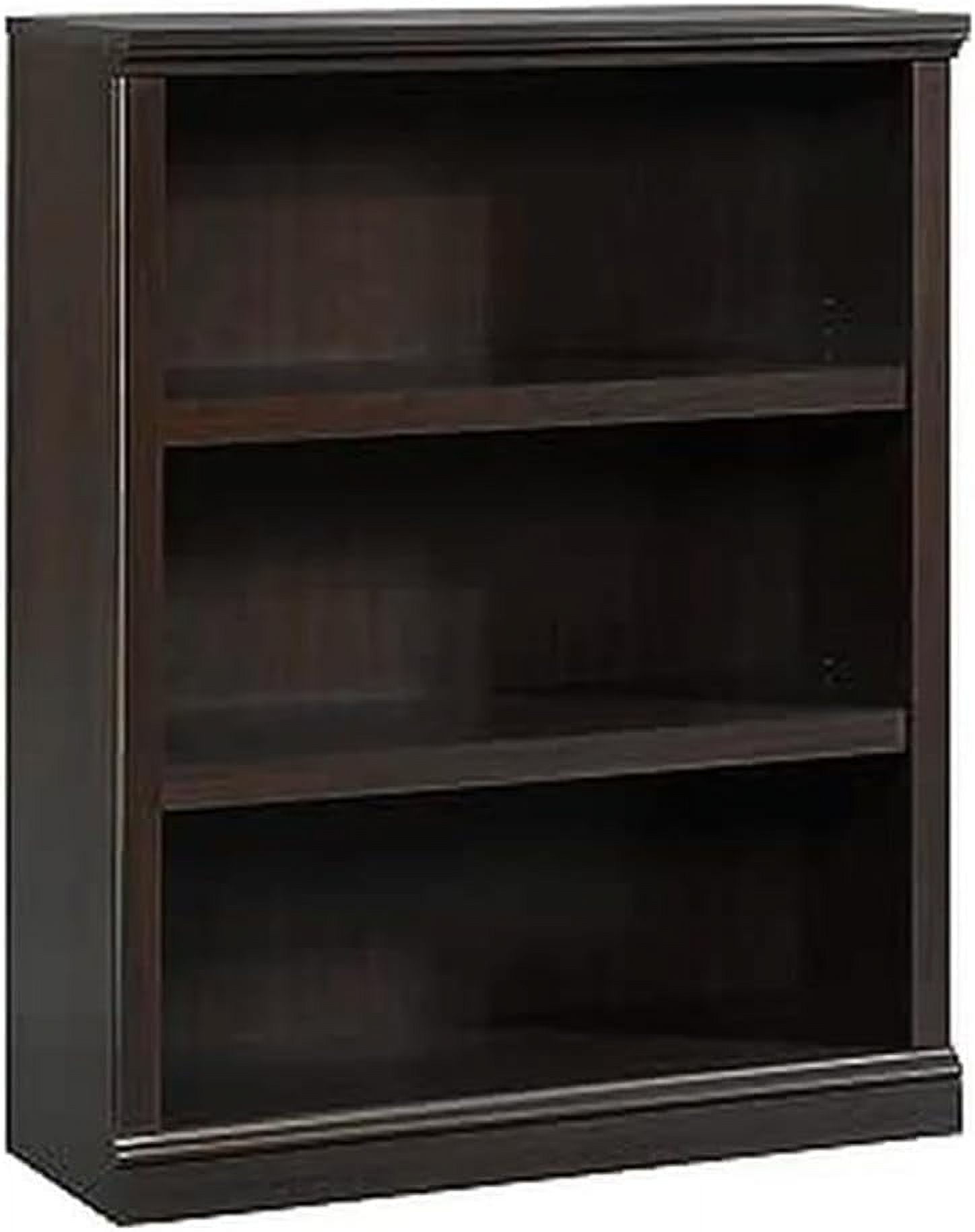 BOWERY HILL 3 Shelves Modern Wood Bookcase in Jamocha Wood Black ...