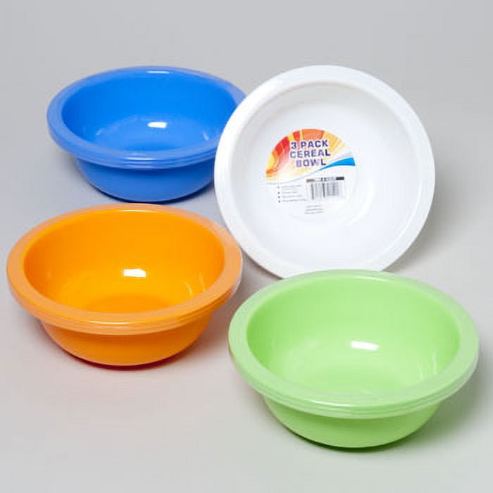 BOWL 3PK 28-OZ 7IN DIA PLSTC 4 COLORS IN PDQ BOWL, Case Pack of 48 ...