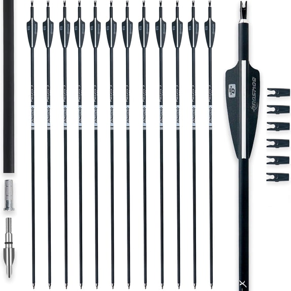 BOWSOUL 30Inch Carbon Arrows for Target Practice Hunting Arrow with ...