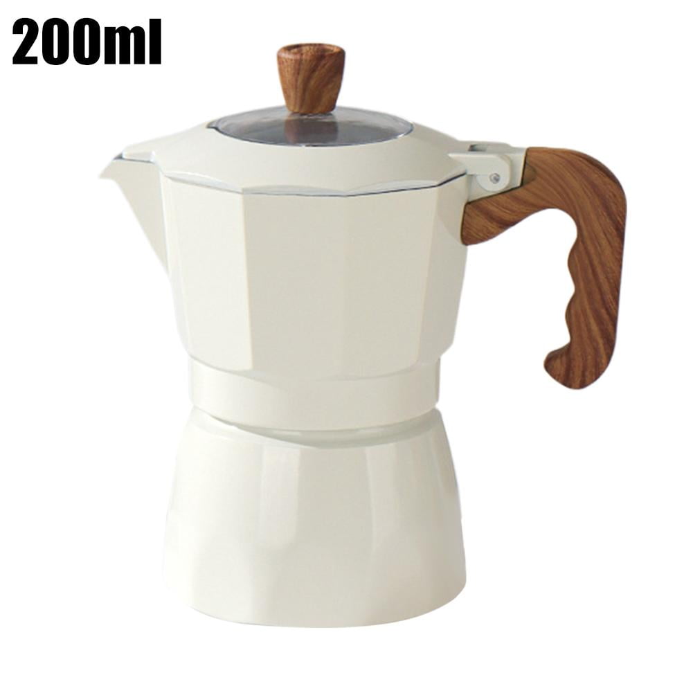 BOWTONG Coffee Maker, 2/4 Cup Aluminium Italian Espresso Maker, 100/200ml & Electric Moka Top ...