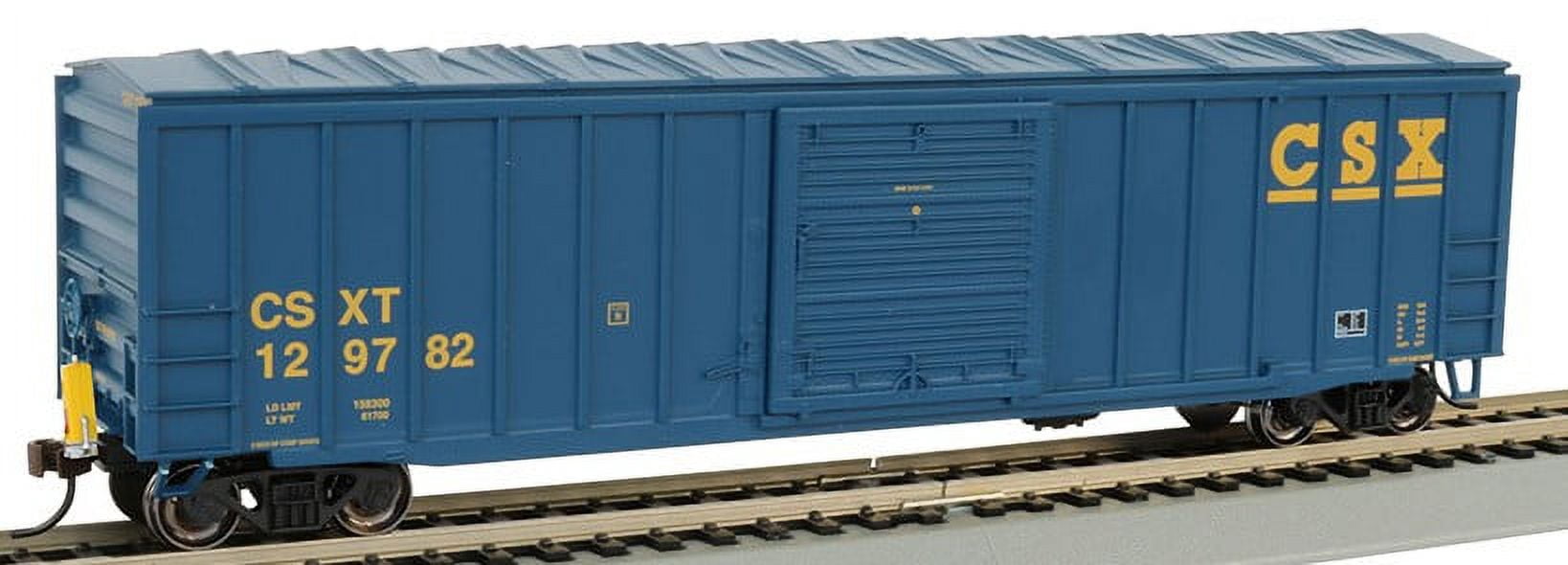 BOX! HO 50' Outside Braced Boxcar CSX w/Track-Powered Flashing LED End ...