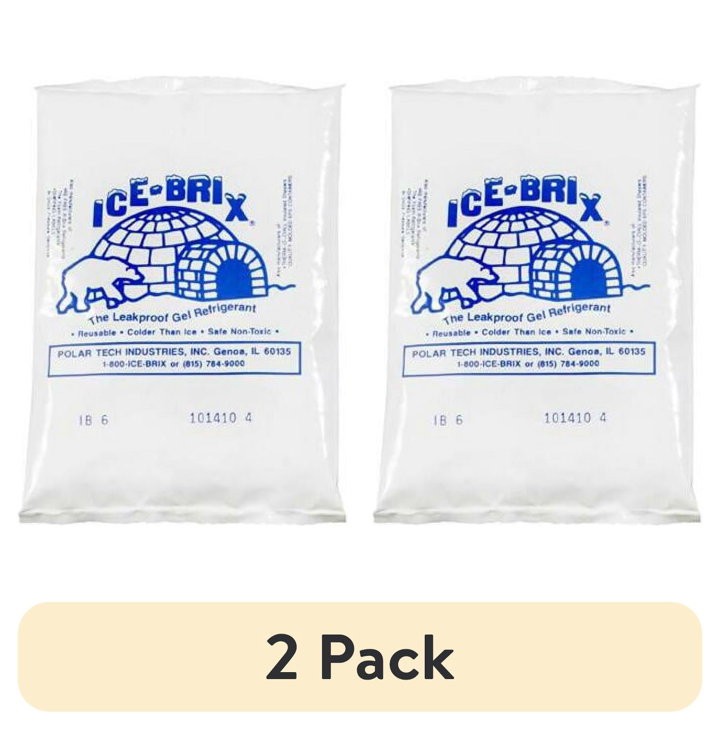 (2 pack) Ice-Brix Cold Packs 5-1/2" x 4" x 3/4" White 48/Case IB6BPD ...